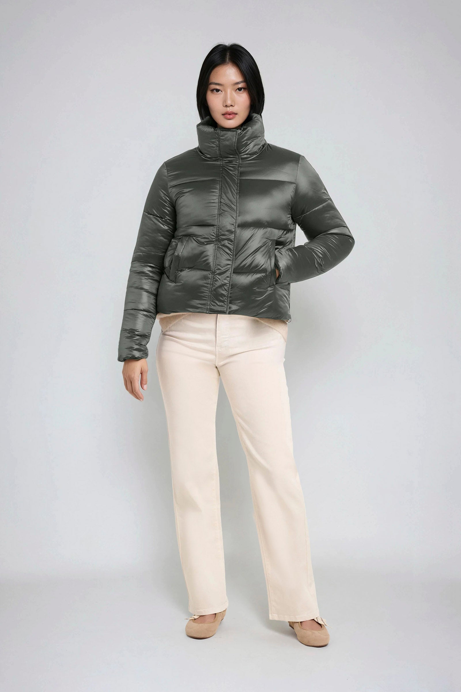 Coco-El Cropped Length Puffer | Noize