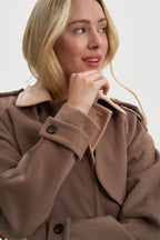 Malia Long Length Vegan Wool Coat | Noize